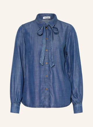More & More More & More Hemdbluse In Jeansoptik Mit Abnehmbarer Schluppe blau