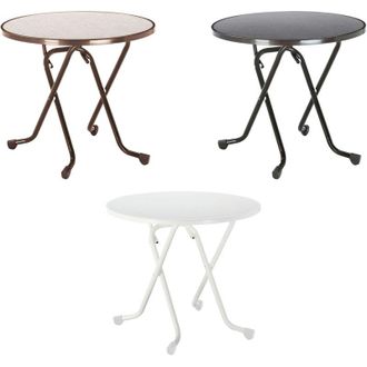Best Freizeitm&ouml;bel Best Dublin Dinning Tisch Gartentisch Beistelltisch Balkontisch rund 80 x 73 cm