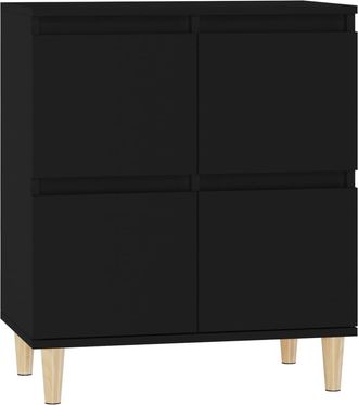 vidaXL Credenza Nero 60x35x70 Cm In Legno Multistrato - Vidaxl
