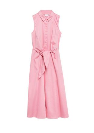 Comma Midikleid Kleid Popeline-Kleid mit Schleifen-Detail