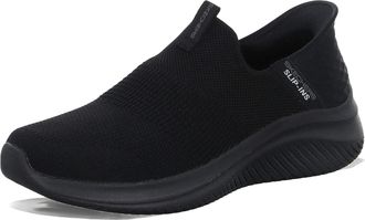 Skechers Herren Ultra Flex 3.0 Smooth Step sneakers,sports shoes, Black Knit Trim, 45.5 EU