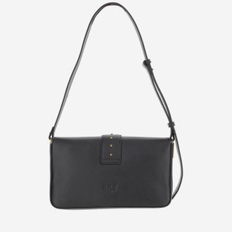Pinko Womens Leather Shoulder Bag Black