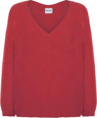 Americandreams Americandreams, Femme, Pulls, Rouge, Taille: 40 FR Silja V-neck Knit