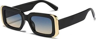 Generic Lunettes de soleil carrées Hip Hop 2025 pour hommes et pour femmes, décoration de fête tendance en plein air (couleur : F, taille : moyenne)