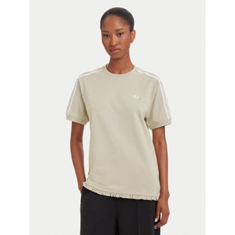 adidas T-Shirt Pleated 3S LG4315 Beige Regular Fit