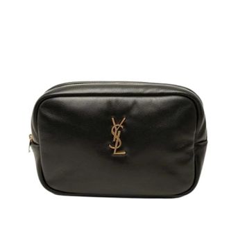 Saint Laurent Pre-owned Padded Lambskin Pouch - - Pre-owned - Damen - Schwarzk - ONE SIZE