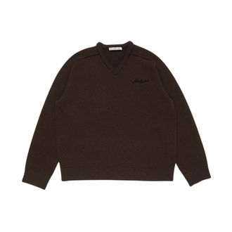 Acne Studios Dunkelbrauner Strickpullover - - Knitwear - Herren - Braun - L
