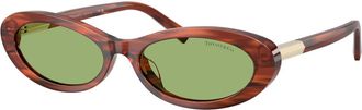 Tiffany & Co. unisex, Accessoires, Brun, Taille: 56 MM Tf4250 Oval Lunettes de soleil