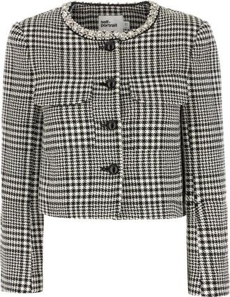 Self Portrait Femme, Vestes, Noir, Taille: 36 FR Collection de Vestes & Gilets &Eacute;l&eacute;gants