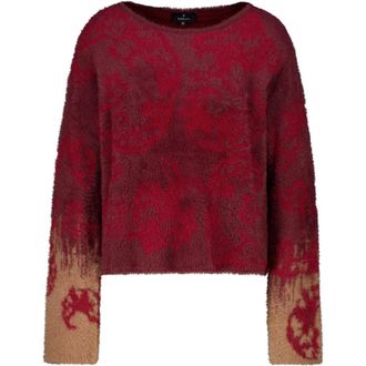 Monari Strickpullover mit Paisleymuster - - Knitwear - Damen - Rot - XL