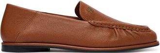 Tommy Hilfiger Slipper Leather Ruched Toe Loafers FW0FW09250 Braun