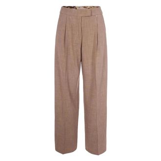 Liu Jo M&eacute;lange Stoff Palazzo Hose - - Trousers - Damen - Beige - XL
