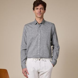 Bexley Silbert - Chemise homme chambray vert fonc&eacute;