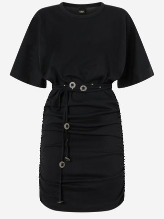 Pinko Womens Dress, Cotton, Black
