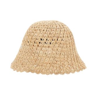 Helen Kaminski Femme, Accessoires, Beige, Taille: ONE Size Rio Raffia Crochet Cloche