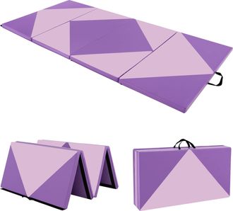 Costway GOPLUS Turnmatte klappbar, 240&times;117&times;5cm Weichbodenmatte mit 2 Tragegriffen & Klettverschl&uuml;ssen, Gymnastikmatte f&uuml;r Gymnastik, Yoga & Spielen, Sportmatt