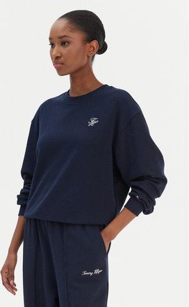Tommy Hilfiger Sweatshirt Script WW0WW49418 Dunkelblau Regular Fit