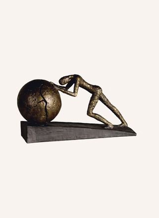 Gilde Skulptur Heavy Ball braun