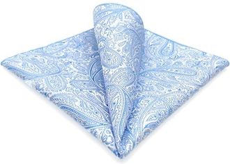 Shlax & Wing Carré de poche homme Paisley bleu pour veste de costume idéal pour cadeau