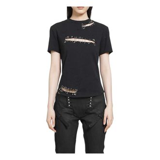 Dilara Findikoglu Safety Pin T-Shirt - - Tops - Damen - Schwarzk - S