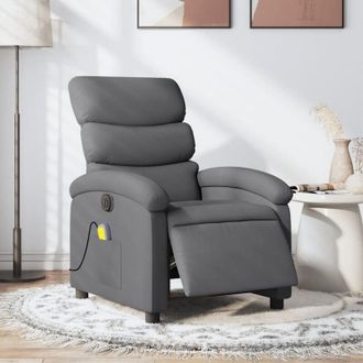 vidaXL Massagesessel Elektrisch Dunkelgrau Stoff - Vidaxl