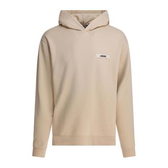 Jacquemus Homme, Sweatshirts et sweats &agrave; capuche, Beige, Taille: XL Le Sweat &agrave; capuche Gros-Grain