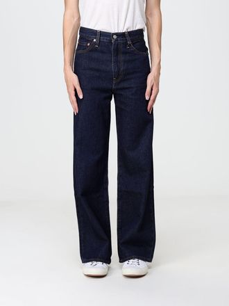 Levi's Jean large Ribcage &agrave; taille haute en denim de coton