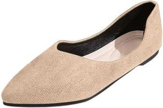 Generic Ballerines plates &agrave; bout pointu pour femme - &Eacute;l&eacute;gantes - Couleur unie - Respirantes - Polyvalentes et confortables - Chaussures plates &agrave; enfiler - Cha