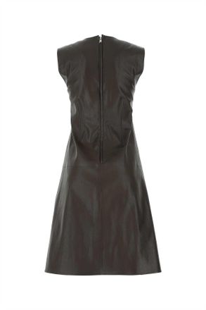 Bottega Veneta Womens Dark Brown Nappa Leather Dress 2113 Exterior: Lamb Abiti