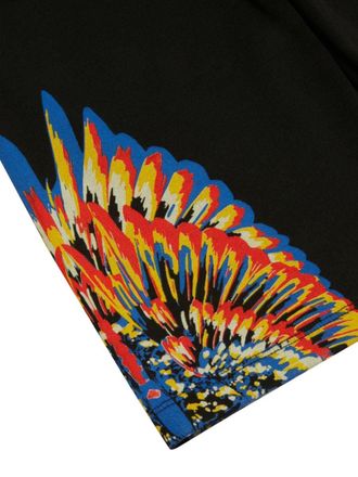 Marcelo Burlon Tempera Wings Jogger Shorts - Black
