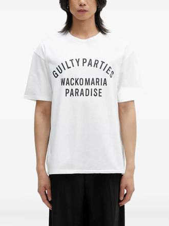 Wacko Maria t-shirt en coton à imprimé graphique - Blanc