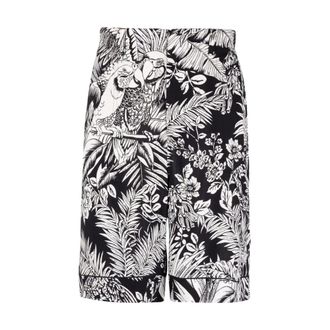 Palm Angels Shorts mit Dschungel-Papageien-Print - - Shorts - Herren - Schwarzk - S