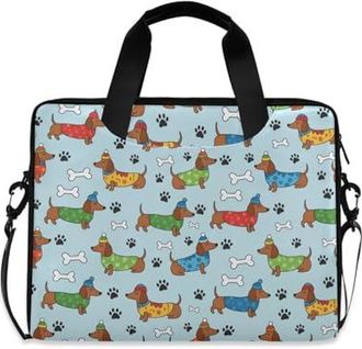 Alaza Sac pour ordinateur portable de 40,6 à 15,6 pouces avec visages danimaux colorés pour ordinateur portable de 40,6 à 15,6 pouces, sacoche pour ordinate