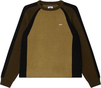 Obey Homme, Pulls, Multicolore, Taille: S Pull en Maille Raglan