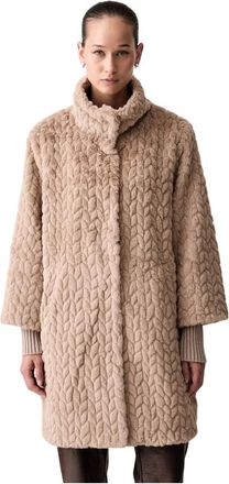 Joseph Ribkoff Femme, Vestes, Beige, Taille: 42 FR Vestes en fausse fourrure et shearling