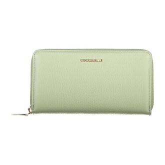 Coccinelle Femme, Accessoires, Vert, Taille: ONE Size Portefeuille zipp&eacute; souple m&eacute;tallis&eacute;