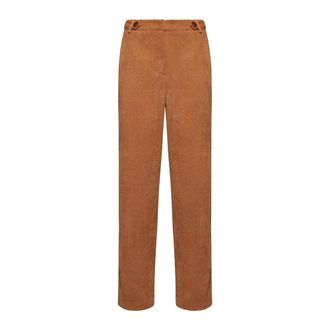 Silvian Heach Gerade Hose Samteffekt - - Trousers - Damen - Braun - M