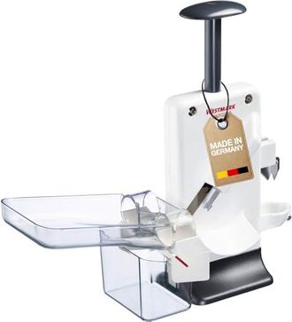 Westmark Kirschen-Doppelentkerner und Pflaumenentsteiner Black Edition - Kombi-Entkerner - Höhe: 32,5 cm, Kunststoff/Edelstahl/Aluminium, Steinomat, Anthrazit