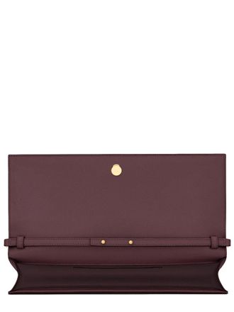 Saint Laurent Womens Shoulder Bag Kate Bordeaux Calf Leather