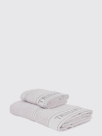 Trussardi Set de 2 serviettes en &eacute;ponge de coton avec logo jacquard