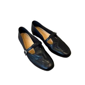 Generic JCVBN Printemps/Automne Femmes Vintage Mary Jane Chaussures - Bout Carr&eacute; Coupe Basse Flats Cuir Souple Mocassins Style Britannique Casual Chaussures, 