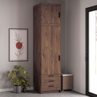 Furnix Furnix - Der Kleiderschrank Eliza 60 cm Schrank mit drei Schubladen und Aufsatz Lefkas