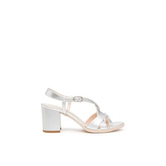 Nero Giardini Femme, Chaussures, Gris, Taille: 36 EU Sandalo in pelle laminata fascette incrociate