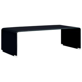 vidaXL Couchtisch Schwarz 98x45x31 cm Hartglas Vidaxl