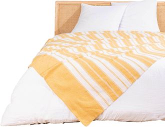 Douceur d'Int&eacute;rieur douceur dInt&eacute;rieur Curry Bett&uuml;berwurf (180 x 220 cm), Blau, Baumwoll- und Polyester-Jacquard