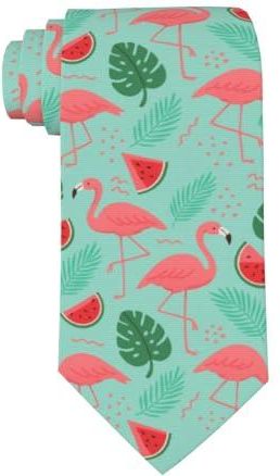 Generic Flamant Roses Pastèque Cravates Élégante Cravates Hommes Classique Cravate Homme Pour Scolaires Accessoires Femmes