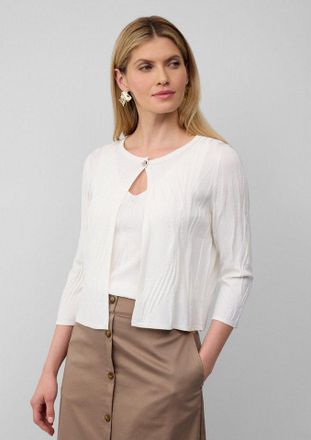 s.Oliver Cardigan Strickjacke Kurzer Cardigan mit Strukturmuster und 3/4-&Auml;rmeln