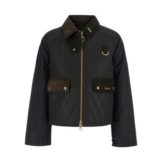 Barbour Tartan Quilted Spey Wachsjacke - - Jackets - Damen - Schwarzk - XS