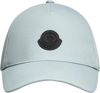 Moncler Moncler Casquette En Gabardine De Coton, Femme, Vert, Taille: Uni