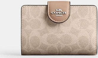 Coach Mittelgro&szlig;es Portemonnaie aus Signature-Canvas mit Rundumrei&szlig;verschluss